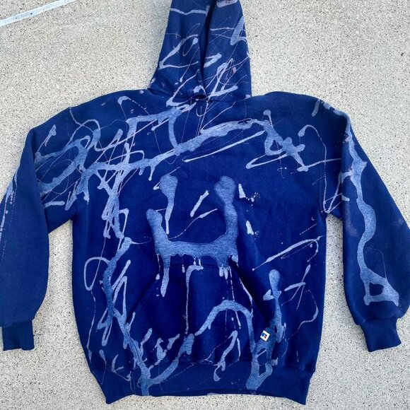 Russell Athletic | Shirts | Custom Bleach Dyed Drippy Smiley Vintag 9s ...
